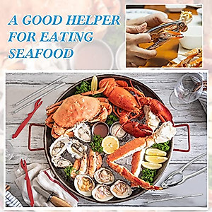 Zhehao 61 Pcs Seafood Tools Set includes 20 Crab Crackers, 20 Lobster Shellers, 20 Crab Leg Forks and 1 Storage Bag, Nut Cracker Set for Home Kitchen Party Tools