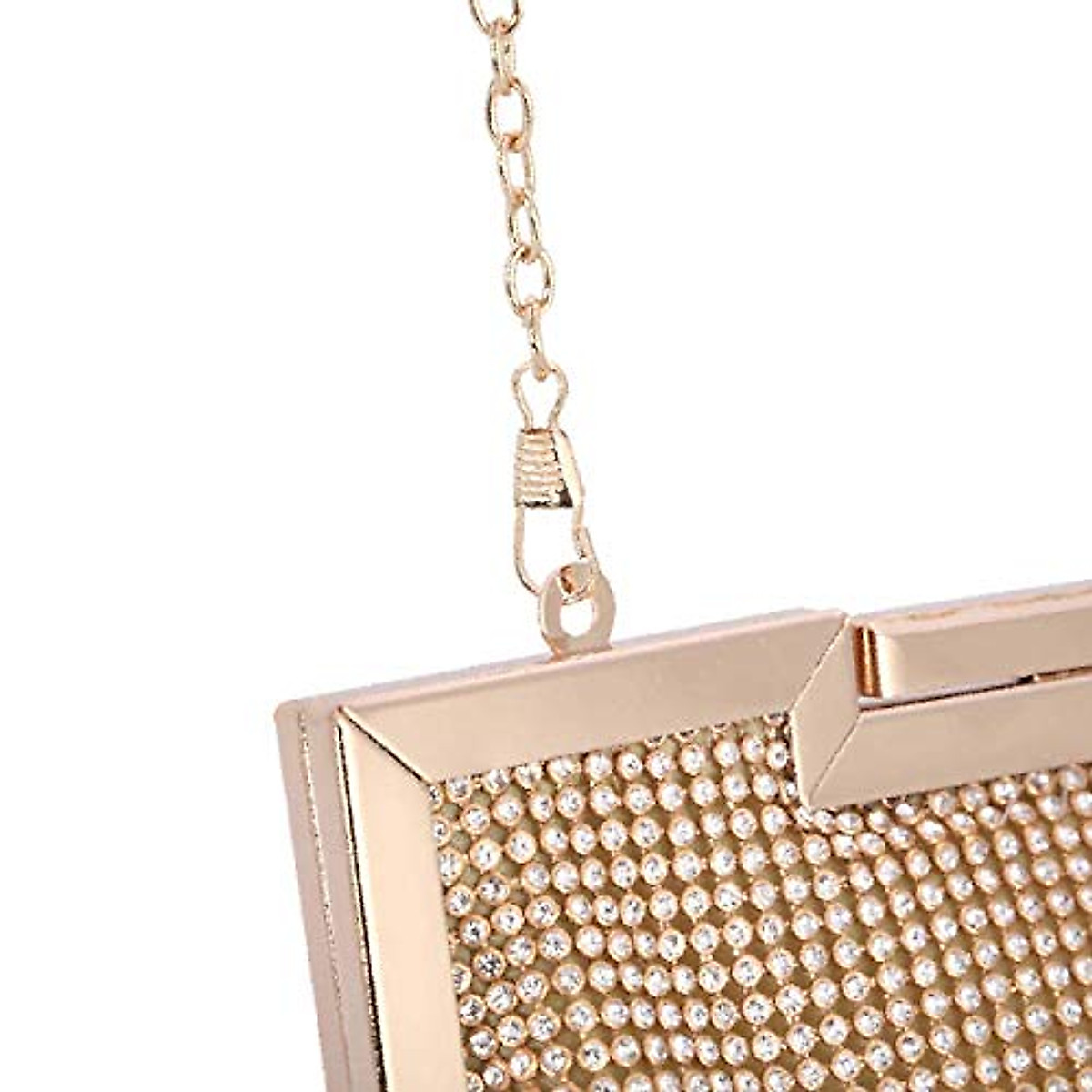 Selighting Women's Rhinestones Crystal Evening Bags Clutches Formal Wedding Clutch Purse Prom Cocktail Party Handbags (One Size, Gold)