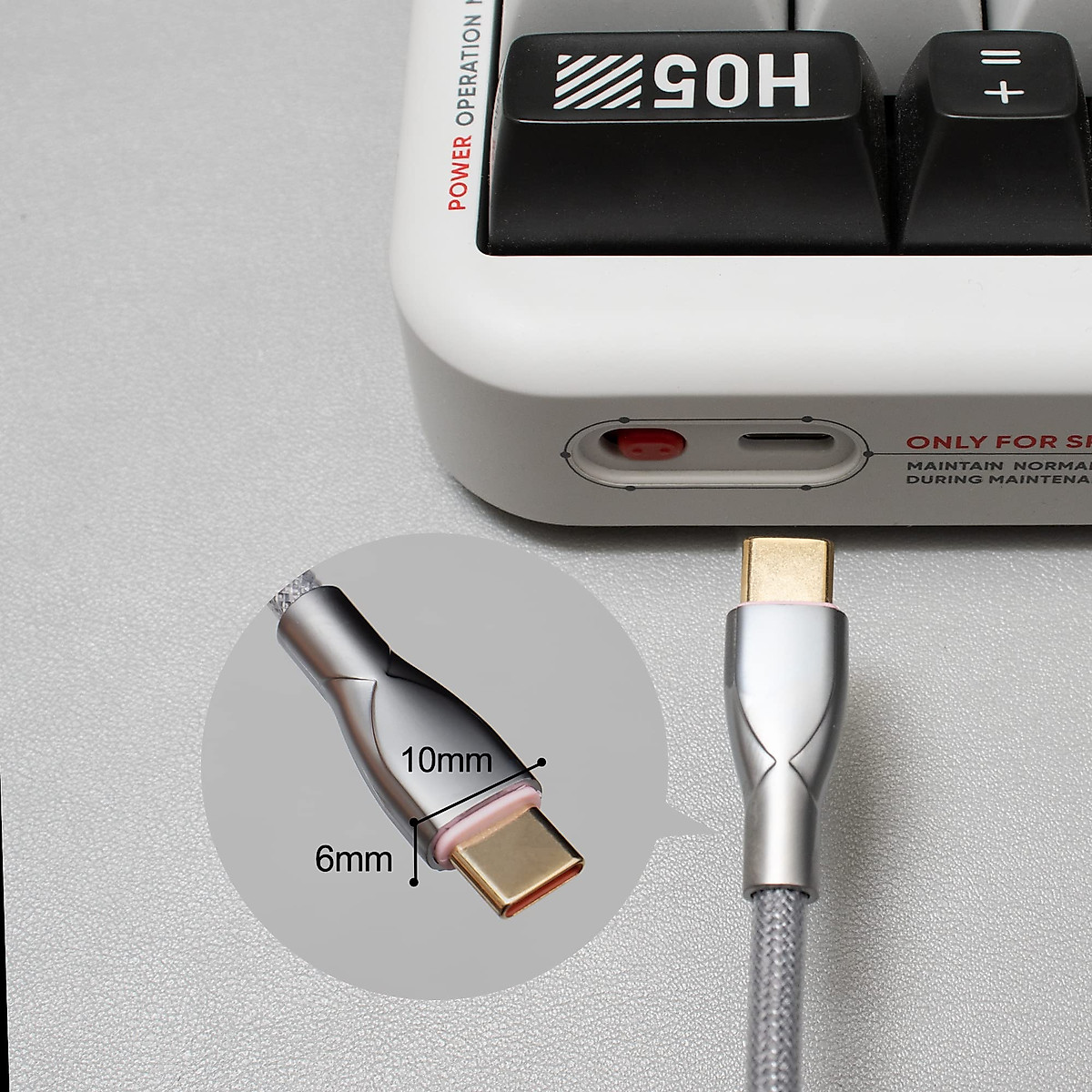 SUEHIODHY 5.9ft Custom Coiled Pilot Cable Type C to USB-A with Detachable Aviation Connector for Mechanical Gaming Keyboard