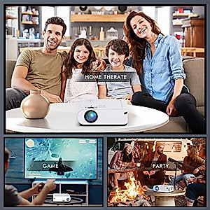 Mini Projector, CINOP Video Projector Native 1080P Projector 4K HD Movie Portable Projector 9500L Home TV Projector LED Outdoor Projector Compatible with iPhone TV Stick Laptop HDMI USB VGA AV