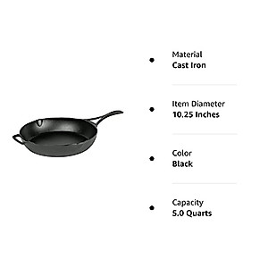 Lodge Blacklock 10.25" Triple Seasoned Cast Iron Skillet - Preseasoned Cast Iron Skillet Pan - Easy Cleanup - Lightweight Design - Cast Iron Cookware - Premium Cast Iron Skillets