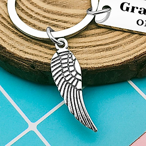 Heigebi Baby Memorial Keychain Grandma of an Keychain Loss Memorial Keychain Loss of Child Sympathy Gifts Baby Memorial Gifts for Grandma Pregnancy Loss Gifts Miscarriage Keepsake Sympathy Gift