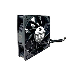Bgears b-Blaster 140x38 (PWM Version) Extreme Cooling Gaming PC & Mining Machine Fan, Hi-Speed 5200RPM w/Airflow of 308 CFM, 2 Ball Bearing Designed for Extended Life & high Performance, 4 Wire Black