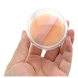 DNHCLL High-grade Empty Powder Box Honey Powder Box Natural Flocking Powder Puff Go Out Portable Beauty Makeup Tools,Portable Loose Powder Container/Travel Powder Kit/Powder Case with Sifter Lids