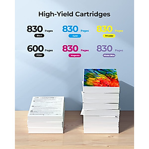 PGI-280XXL/CLI-281XXL Ink Cartridges Compatible Replacement for Canon 280 281 Ink Cartridges Use to Canon Pixma TS8120 TS9120 TS8220 TS8320 TS8300 TS8322 TS9100 6 Value Pack