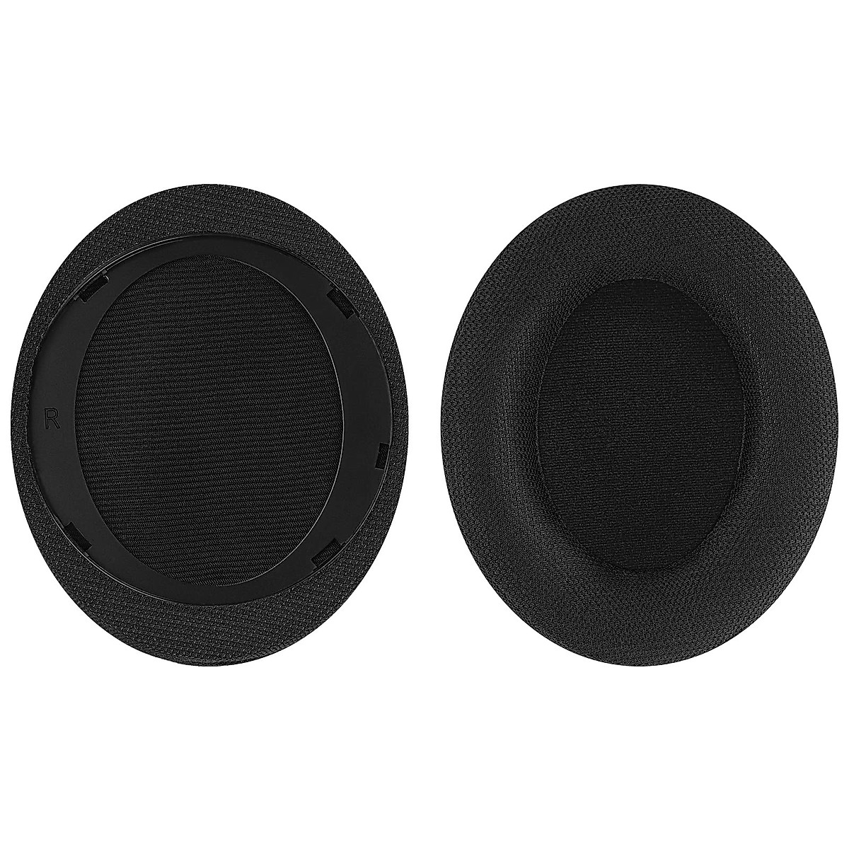Geekria Comfort Mesh Fabric Replacement Ear Pads for Philips SHP9500, SHP9500S Headphones Ear Cushions, Headset Earpads, Ear Cups Cover Repair Parts (Black)