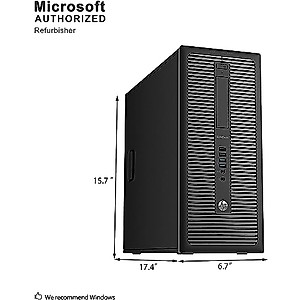 HP EliteDesk 800 G1 Tower Computer Desktop PC, Intel Core i7-4790 3.6GHz Processor, 16GB RAM, 1TB SSD, WiFi, Bluetooth, RGB Keyboard&USB Mouse, Windows 10 Pro (Renewed), Black