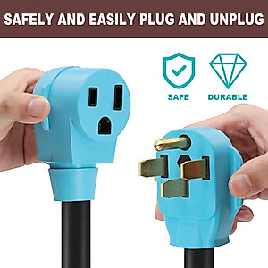 CircleCord Welder Adapter Cord and UL Listed 50 Amp 15 Feet RV/EV Extension Cord