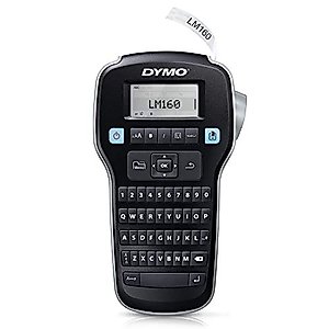 DYMO Label Maker | LabelManager 160 Portable Label Maker, Easy-to-Use, One-Touch Smart Keys, QWERTY Keyboard, Large Display, for Home & Office Organization (Renewed)