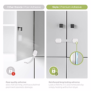 Strap-Locks (12-Pack) & Handle - Lever - Knob Locks 5 1//4 inch (8-Pack) Baby Proofing Set of 20 Locks