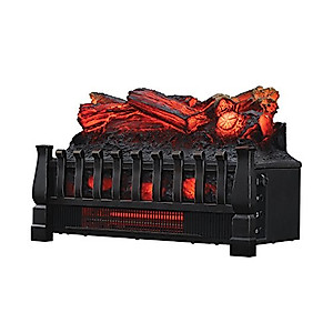 Duraflame DFI030ARU Infrared Quartz Set Heater with Realistic Ember Bed and Logs, Black