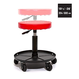 CRAFTSMAN CMXZSAJ93382 Adjustable Height Rolling Creeper Stool with Storage Tray