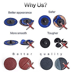 NYXCL 30Pcs 2inch Nylon Quick Change Sanding Discs Set, with 1/4" Holders, Die Grinder Surface Conditioning Burr Rust Paint Removal