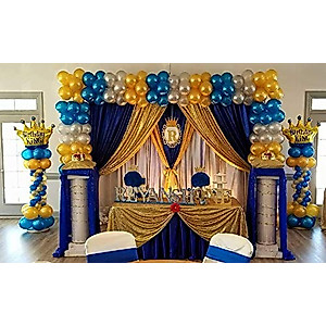 Eternal Beauty Gold Sequin Backdrop Curtain 2 Panels, Gold Curtain Backdrop for Party Decoration (W2 x H8FT-2PCS)