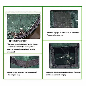 SKGFKYRM Garden Compost Bag Composting Bins Plastic Light Weight Collapsible and Reusable Organic Bags Gardening Gifts Compost Bin Outdoor (Size : 45x80cm)