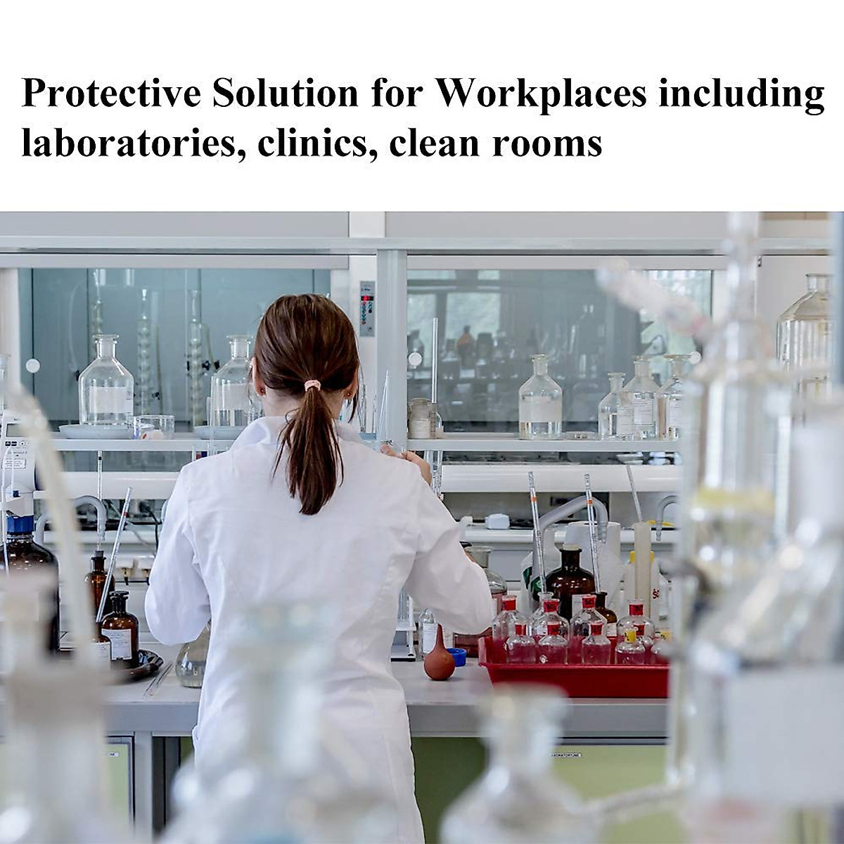 Cleaing Pack of 10 Disposable Lab Coats for Adult Large, 2 Pockets with Knitted Collar and Cuffs