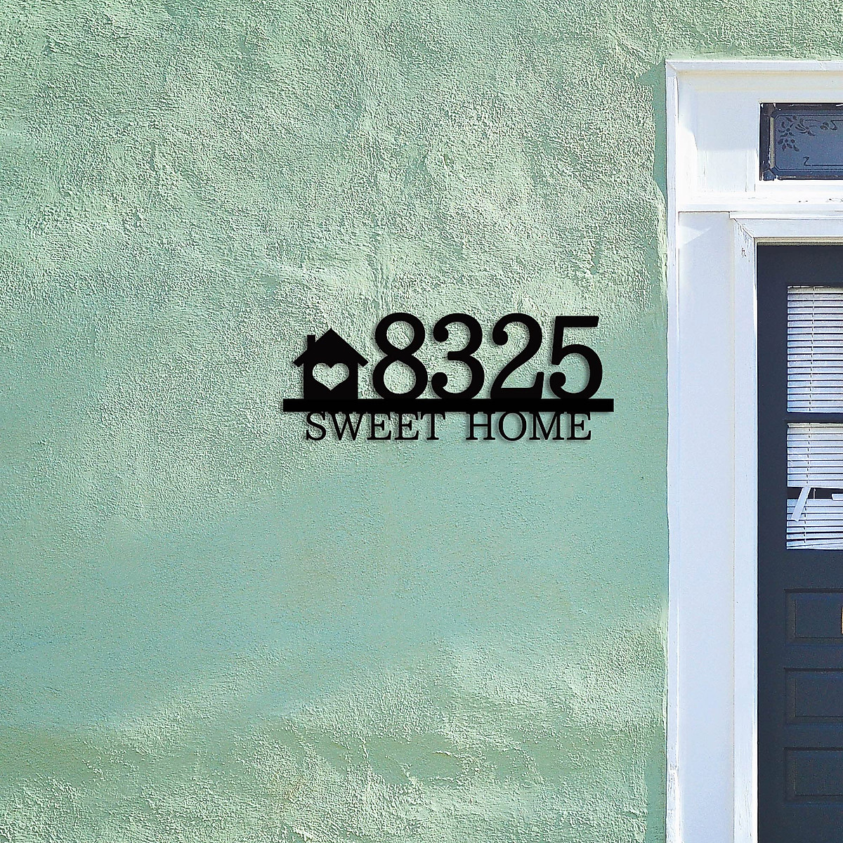 MINYASUN Custom House Number Sign - Personalized Metal Address Sign - House Number for Outdoor - Address Number Plaque - Home Numbers - Housewarming Gift