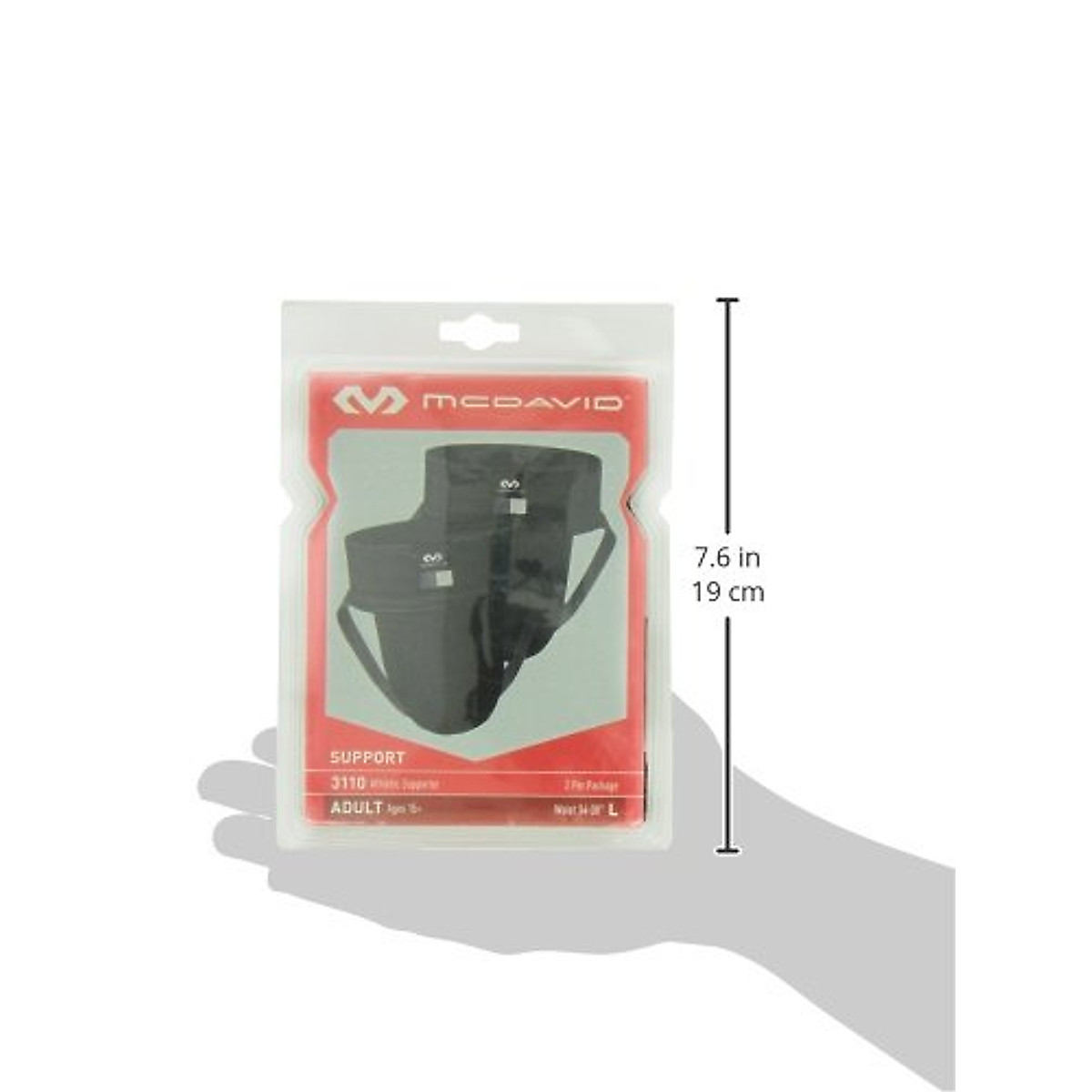 McDavid Athletic Jock Strap Adult Men's, Baseball Protection & More Sports, Black & White