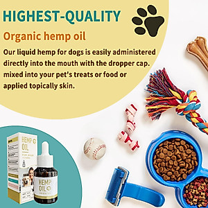 ZOEDUL Hеmp Oil for Dogs - Pets Hemp Calming Drops for Anxiety Sleep Pain Inflammation Arthritis Allergies - Supports Skin Itchy, Joint & Hip Health - Herbal Supplements- Non-GMO