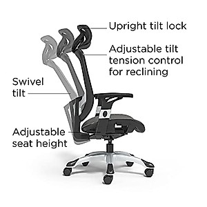 MyOfficeInnovations 24328579 Mesh Computer and Desk Task Chair, Charcoal