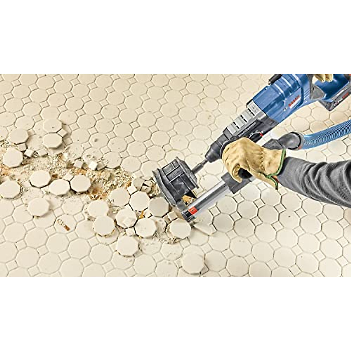 BOSCH HS1465 1-1/2 In. x 10 In. Tile Chisel SDS-Plus Bulldog Xtreme Hammer Steel Ideal for Removing Tiles, Smaller Grout Joints