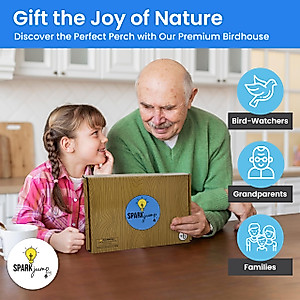 SparkJump Cedar Wood DIY Bird House Kit for Kids and Adults