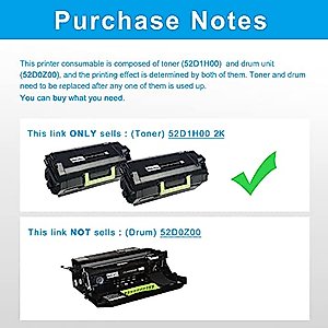LCL Compatible Toner Cartridge Replacement for Lexmark 521H 52D1H00 52D1000 25000Pages MS811N MS811DN MS812de MS812DN MS812DTN MS812DTN MS710dn MS710n MS711dn (2-Pack Black)