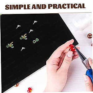 Zerodeko 2pcs Jewelry Sponge Pad Jewelry Organizer Inserts Earring Inserts Earring Sponge Tray Earring Tray Bracelet Display Stand Ring Holder for Jewelry Travel Needle Display Mat