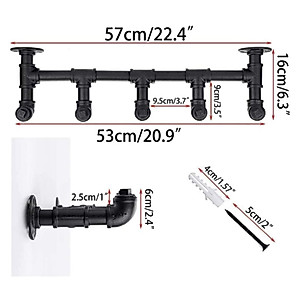 Towel Racks Towel Rail Towel Holder Hanger Industrial Pipe Towel Rail Holder,for Kitchen Bath Hanging Mounting Hardware Rustic Towel Bar Rail Towel Holder Bathroom Hardware