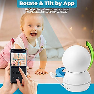 Geeni Smart Home Pet and Baby Monitor with Camera, 1080p Wireless WiFi Camera with Motion and Sound Alert (White)