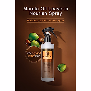 Diamond Edge Marula Oil Volume Nourish Leave-In Detangler Spray Hair | Detangle, Heat Protection | Smoothes Frizzy Hair | Adults & Children Suitable for all types.