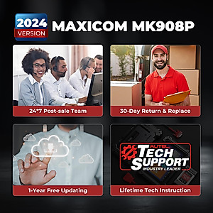 Autel Scanner MK908P, 2024 Newest Vehicle Diagnostic Scan Tool J2534 Online Programming and Coding, Same as Maxisys Elite MS908P, 36+ Special Function Code Reader, Active Test Bi-Directional Scanner