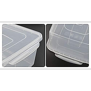 Gloreen Clear Storage Bin, 14 Quart Latch Bins/Containers/Boxes with Lid, Pack of 4
