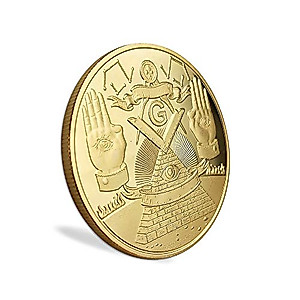 JYGCOIN Masonic Coin Master Mason Freemason Lodge Family Map Working Tools
