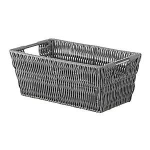 Whitmor Rattique Small Shelf Tote Grey