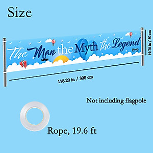 Labakita Lager The Man The Myth The Legend Banner, Dad / Men's Birthday Party Decorations, Happy Birthday Banner for Men，Blue