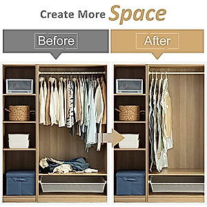 TAILI Hanging Vacuum Storage Bags Variety 4 Pack and Cube Vacuum Storage Bags 6 Jumbo Pack