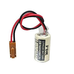 KANGLEUS (Packs for Your Choice) 4pcs Replacement for FDK CR14250SE 3V 1/2AA PLC Battery for 1747-BA Backup Power Supply with Brownk Plug (4-Pack)