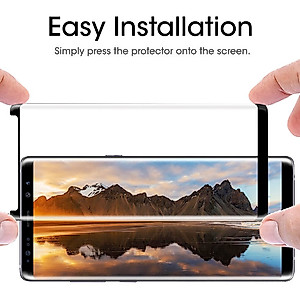 【2-PACK】Coolpow Designed for Samsung Galaxy Note 9 Screen Protector, Case Friendly, Anti-Bubble, 3D Curved, Full Coverage, 9H Hardness, HD Clear, Note 9 Screen Protector Tempered Glass Cell phone Film