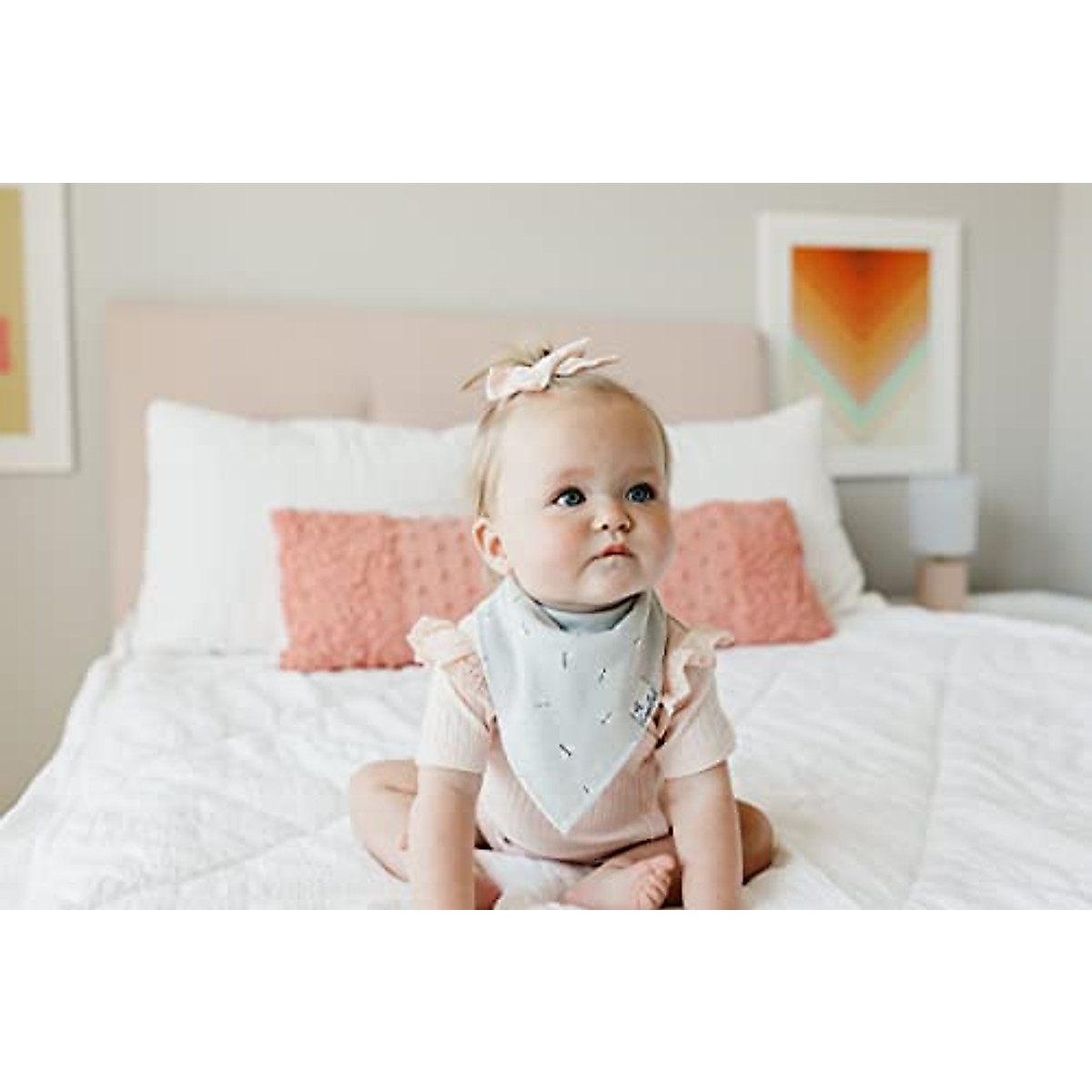 Copper Pearl Baby Bandana Drool Bibs for Drooling and Teething 4 Pack Gift Set “Zella