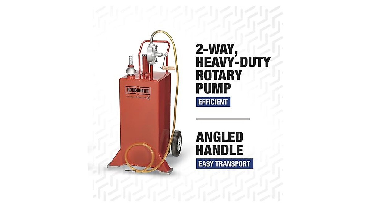 Roughneck 30-Gallon Steel Gas Caddy for Safe Fuel Storage