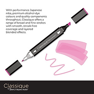 Spectrum Noir Classique Blend Alcohol Marker Dual Nib Pens Set-Purples-Pack of 6