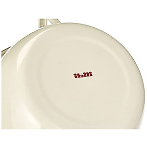 IBILI Chamber Pot 3,5 l of Enamelled Steel in White/red, 24 x 24 x 5 cm