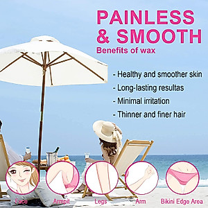 Hot Wax Warmer,Wax Heater Kit/Hair Removal Waxing Kit Hair Removal Waxing Kit with 4 100g Pearl Wax Beans, at Home Wax Heater Pot Machine Fmelter for Women and Men