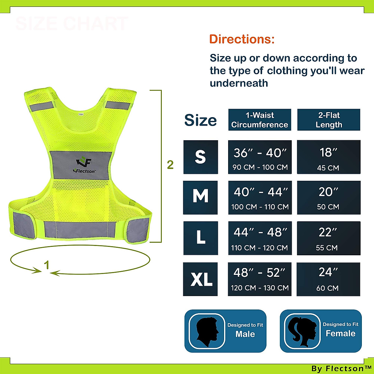 Reflective Running Vest - 360° High Visibility Yellow Safety Vest with Adjustable Side Closure and Inside Pocket - Medium