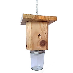 Mac's Best Brothers Natural Wood Cabin Style Carpenter Bee Trap - 1 Trap