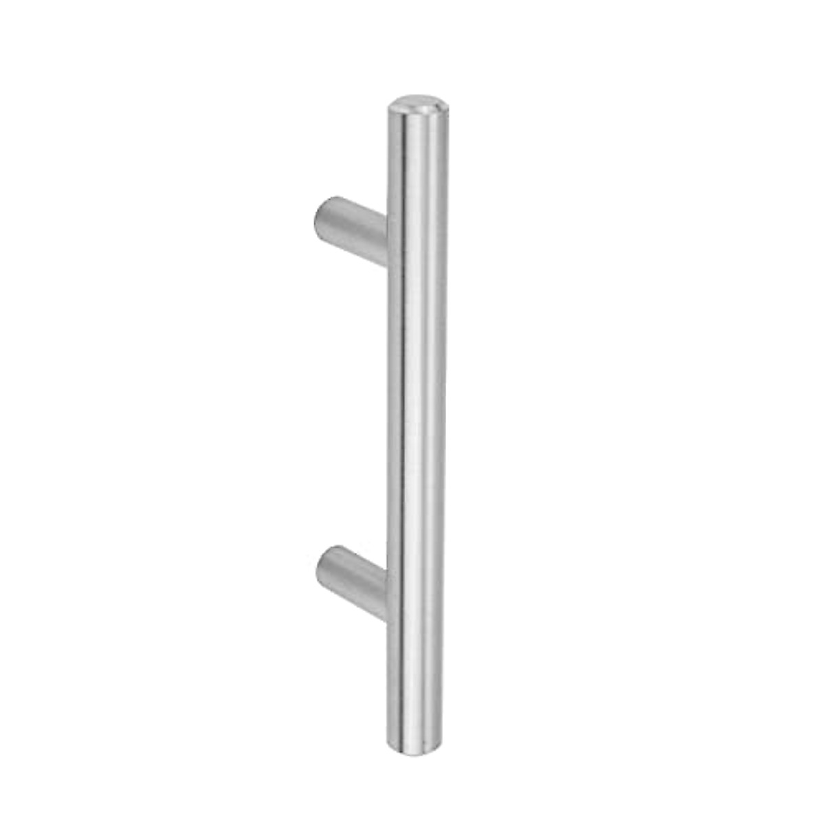 Amazon Basics Euro Bar Cabinet Handle (1/2-inch Diameter), 5.38-inch Length (3-inch Hole Center), Satin Nickel, 10-Pack