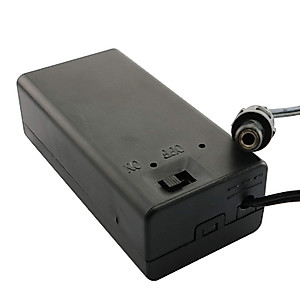Tegg 2PCS 9V Battery Holder with ON/Off Switch and 5.5 x 2.1mm DC Plug Lead Wire for Arduino