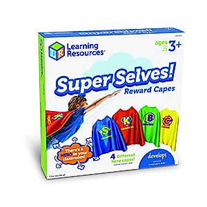 Learning Resources Super Selves! Reward Capes - 4 Pieces, Ages 3+ SEL Capes, Social Emotional Development Games, Language Skills, Hero Cape