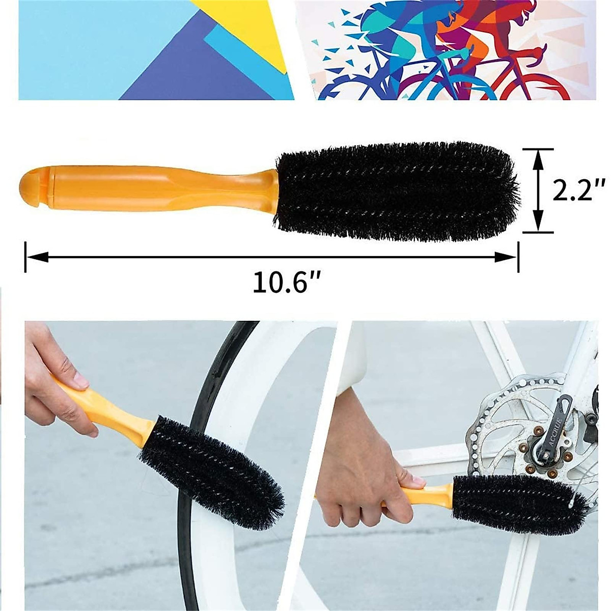 focopot Bike Cleaning Kit (9pcs), Including Chain Cleaner for Cycling,Bicycle Clean Brush Tools for Mountain/MT/Road/BMX Bike